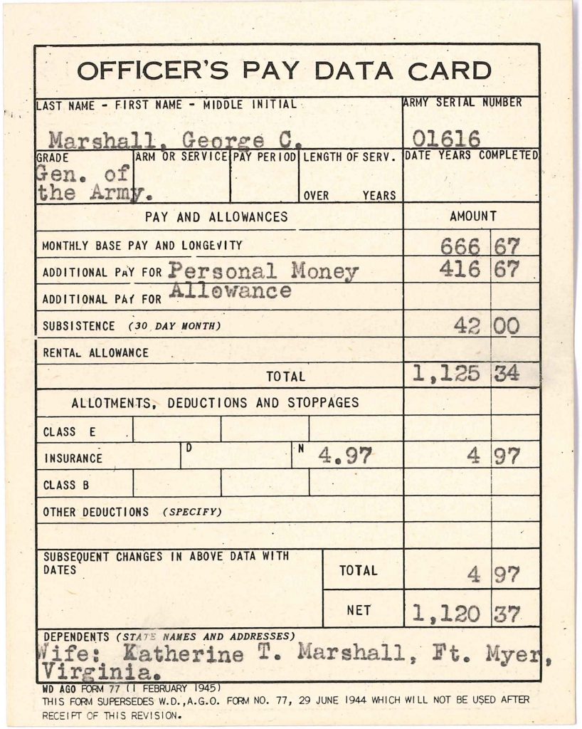 Marshall and Taxes - The George C. Marshall Foundation