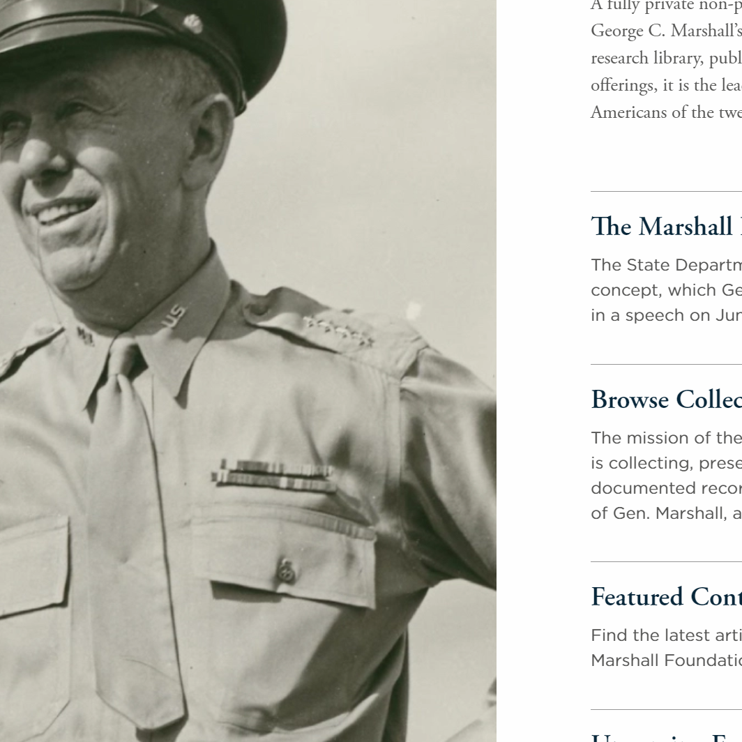 Introducing the New MarshallFoundation.org - The George C. Marshall ...