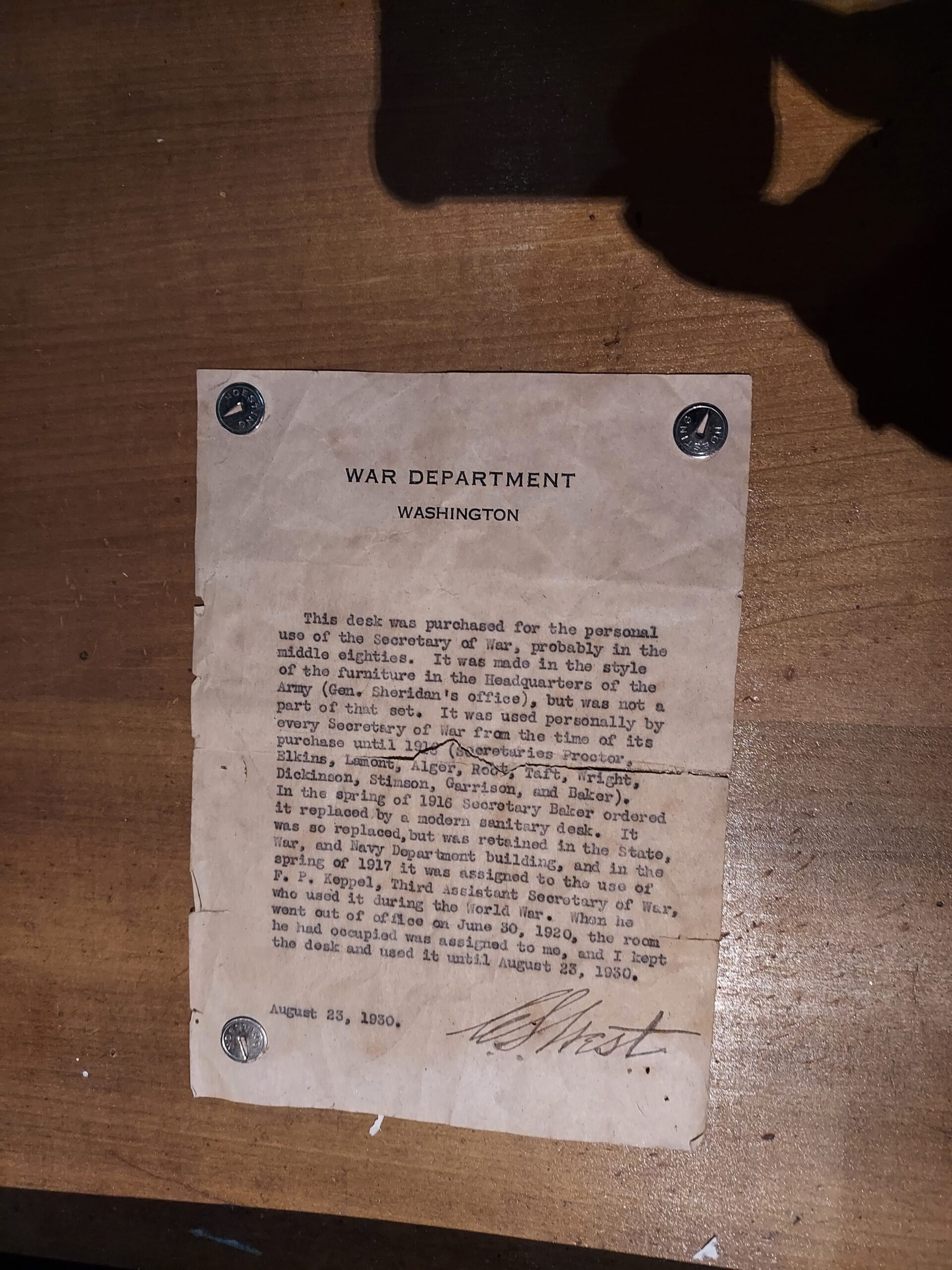 Gen. George Marshall’s Pentagon Desk - The George C. Marshall Foundation